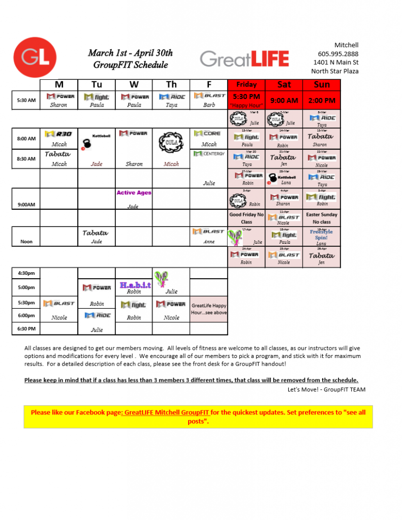 Amenities – GreatLIFE Golf & Fitness